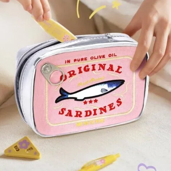 Bags | Viral Pink Can Of Sardines Cosmetic Bag Brandnew So Cute | Poshmark